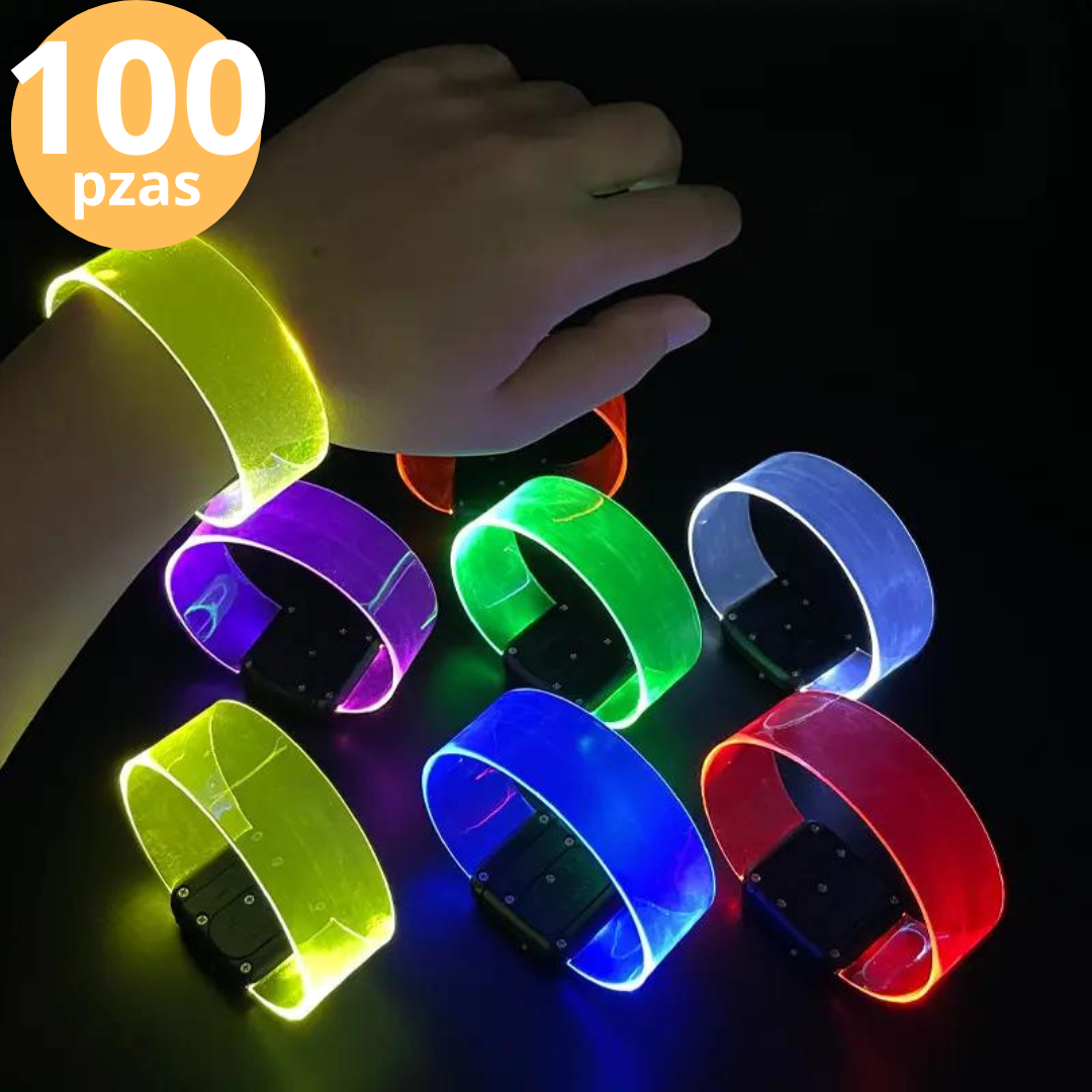 Pulseras Led Magnéticas Audiorítmicas 100pzas – Luces Mágicas